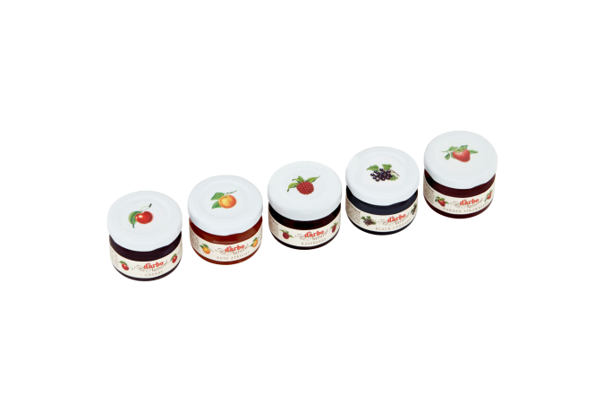 Jam mini jar mix box 60x28g | Van Oordt The Portion Company