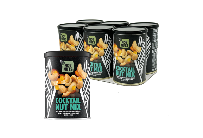 Cocktail Nut Mix Tin Can 100g | Van Oordt The Portion Company